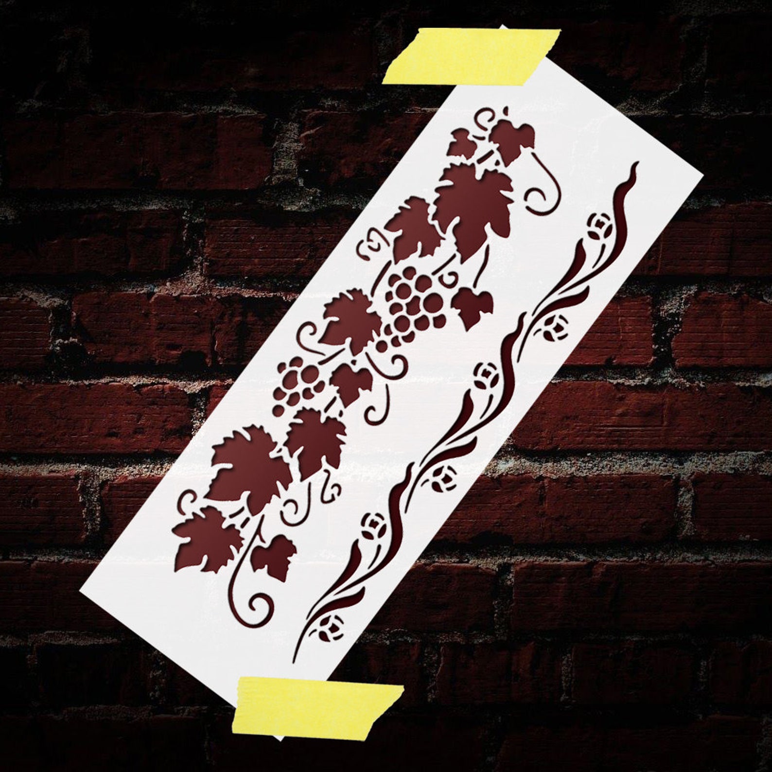 Grapevine Border Stencil Reusable DIY Mylar Stencil Wall Home Decor ...