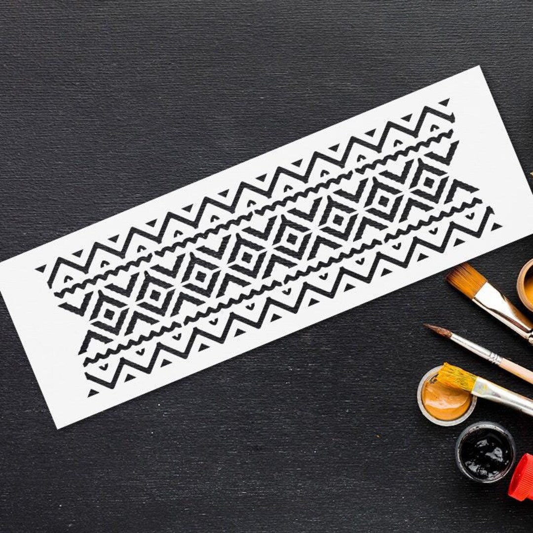 Aztec Pattern Stencil - DIY Mylar Painting Stencils for Walls - Line ...