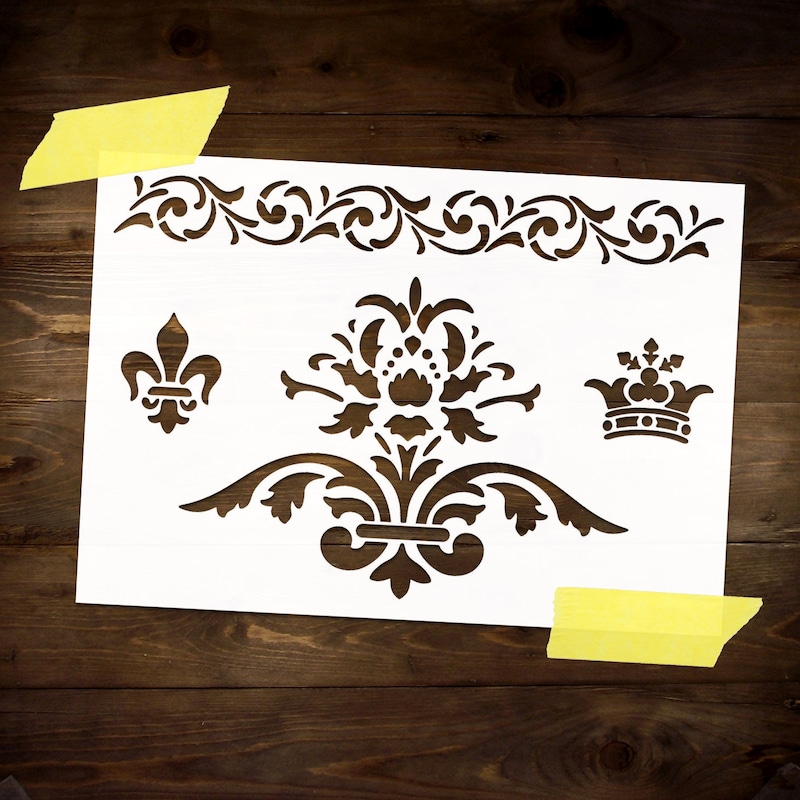 Fleur De Lis Stencil - Etsy