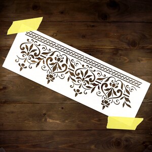Delicate Border Stencil Reusable DIY Craft Mylar Stencil | Etsy