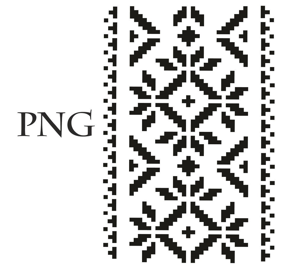Ukrainian Vyshivanka Stencil Digital Template SVG DXF Eps Png File for ...
