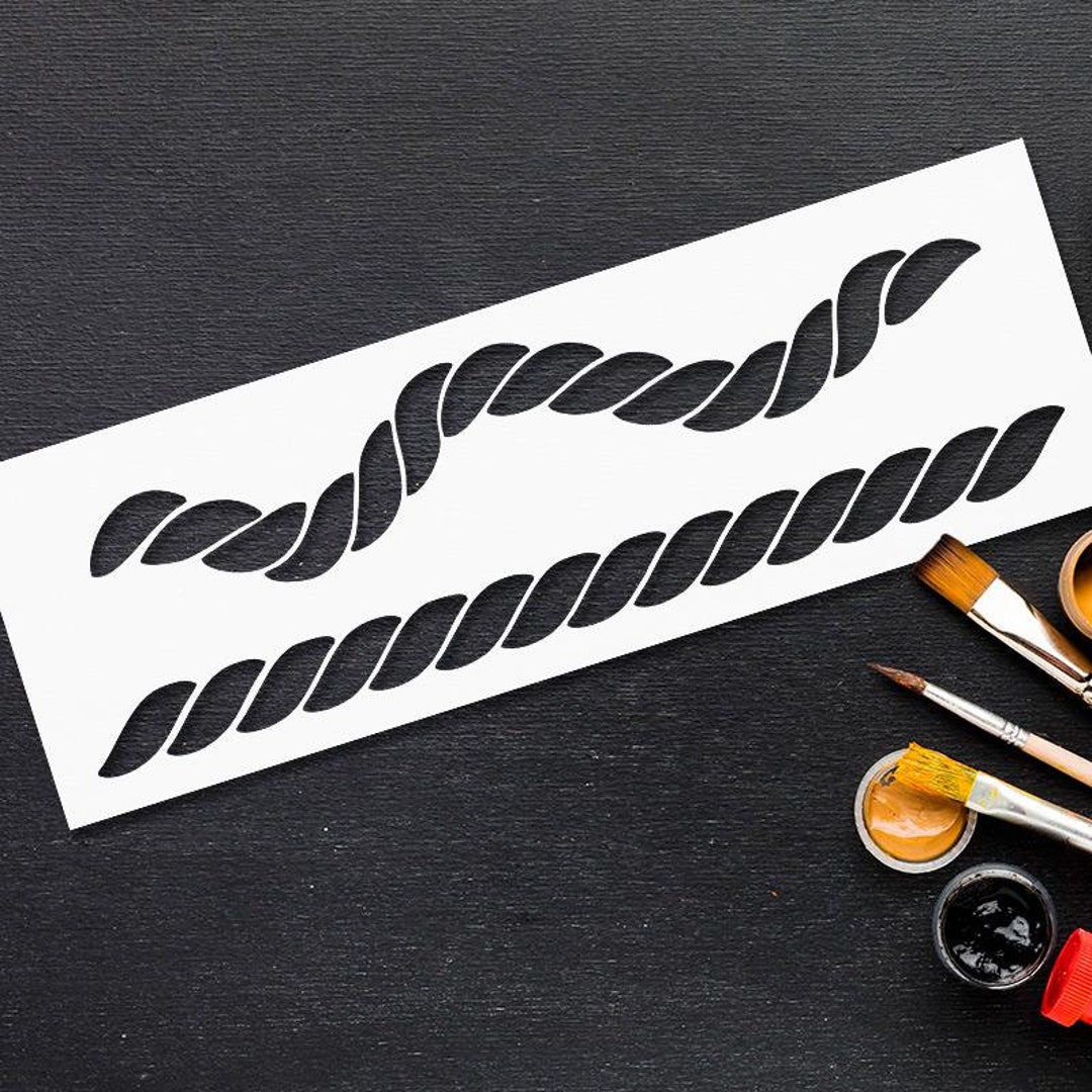 Rope Ornament Stencil - Mylar Painting Stencils for Walls - Line ...