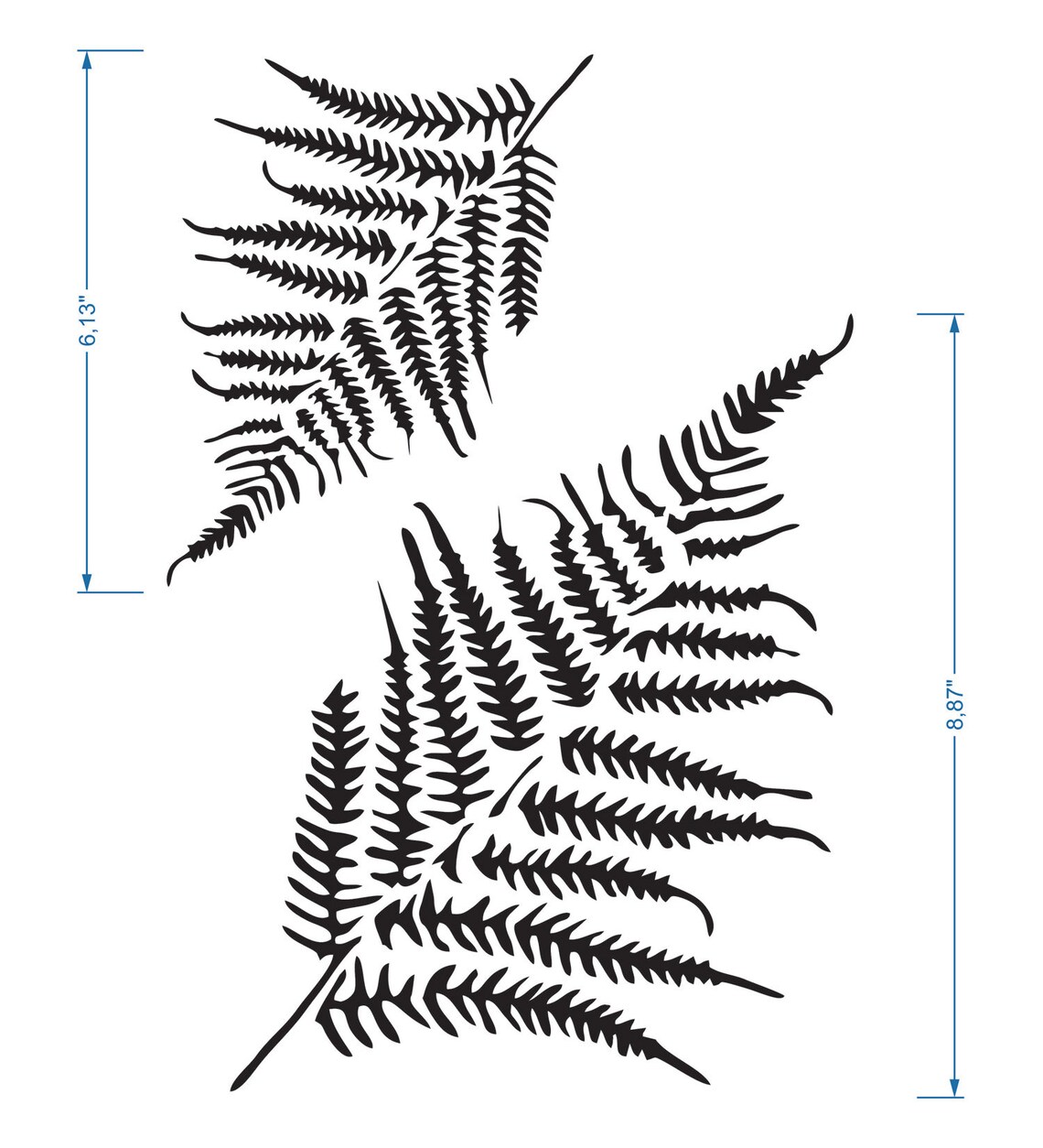 Fern Leaf Stencil Reusable DIY Craft Plastic Stencil Floral | Etsy