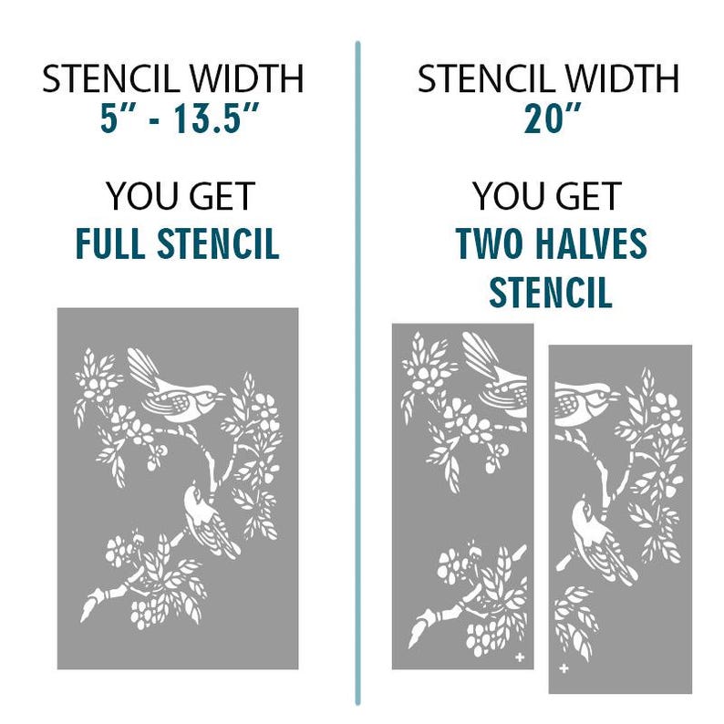 Birds on Branch Stencil Reusable DIY Craft Mylar Stencil for Paint ...
