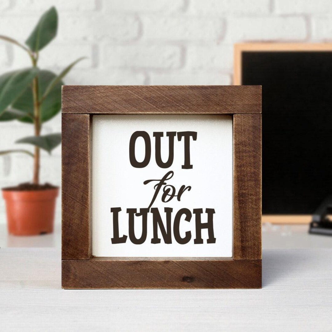 Out for Lunch Desk Sign Reception Sign Cubicle Decor Coworker Gift ...