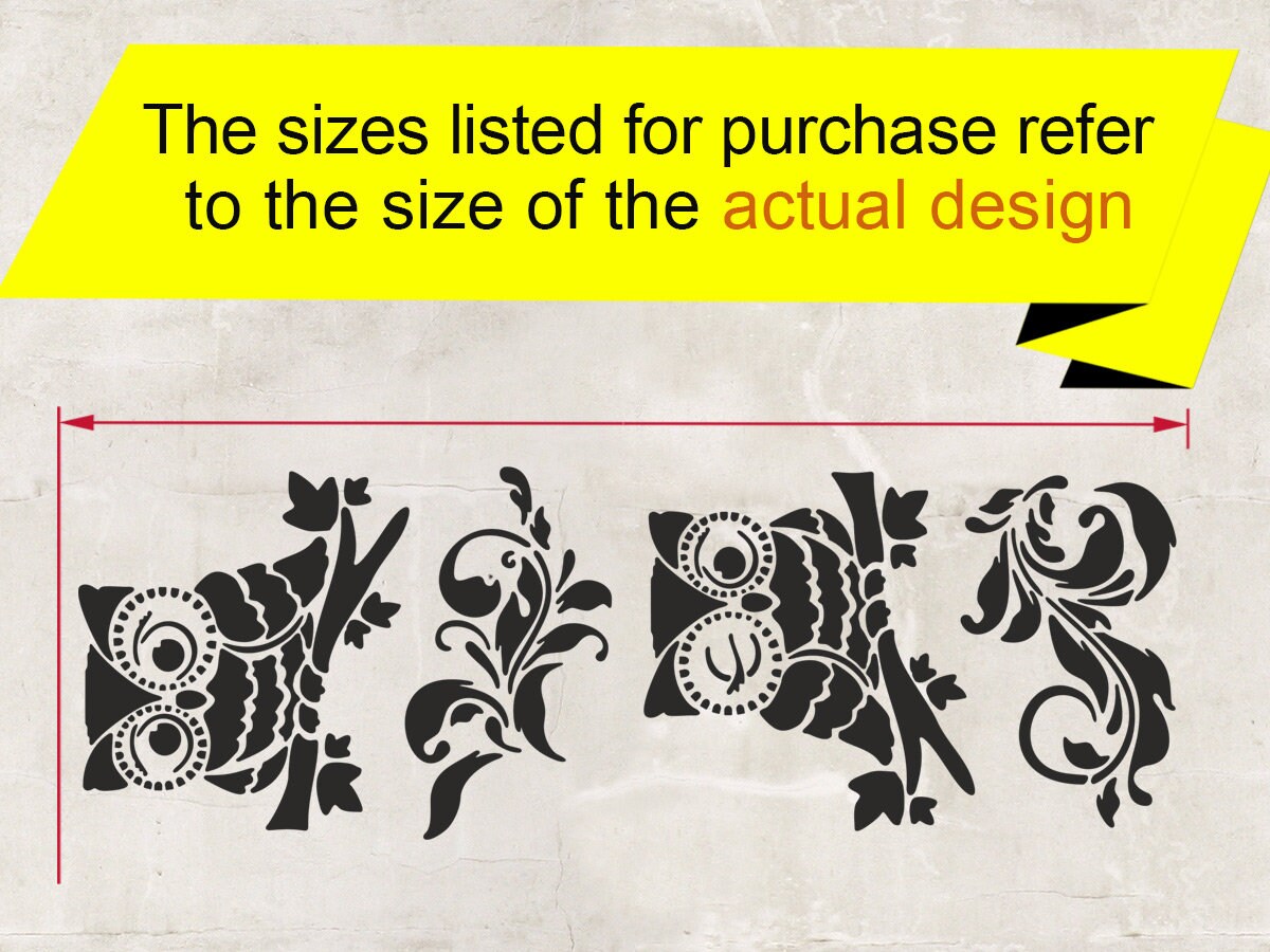 Owls on Tree Stencil Reusable DIY Craft Mylar Stencil Home - Etsy