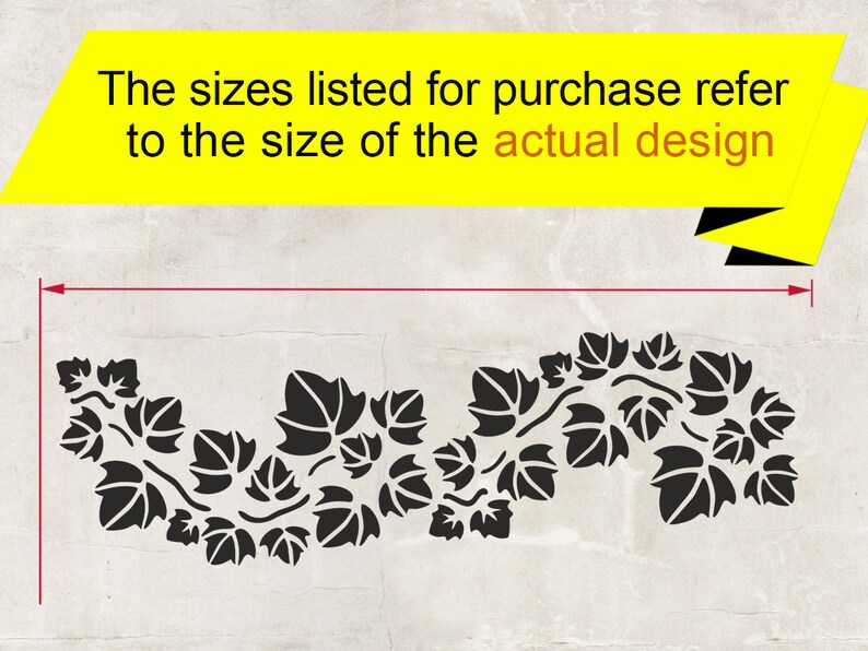 Ivy Border Stencil Reusable DIY Craft Mylar Stencil Floral - Etsy