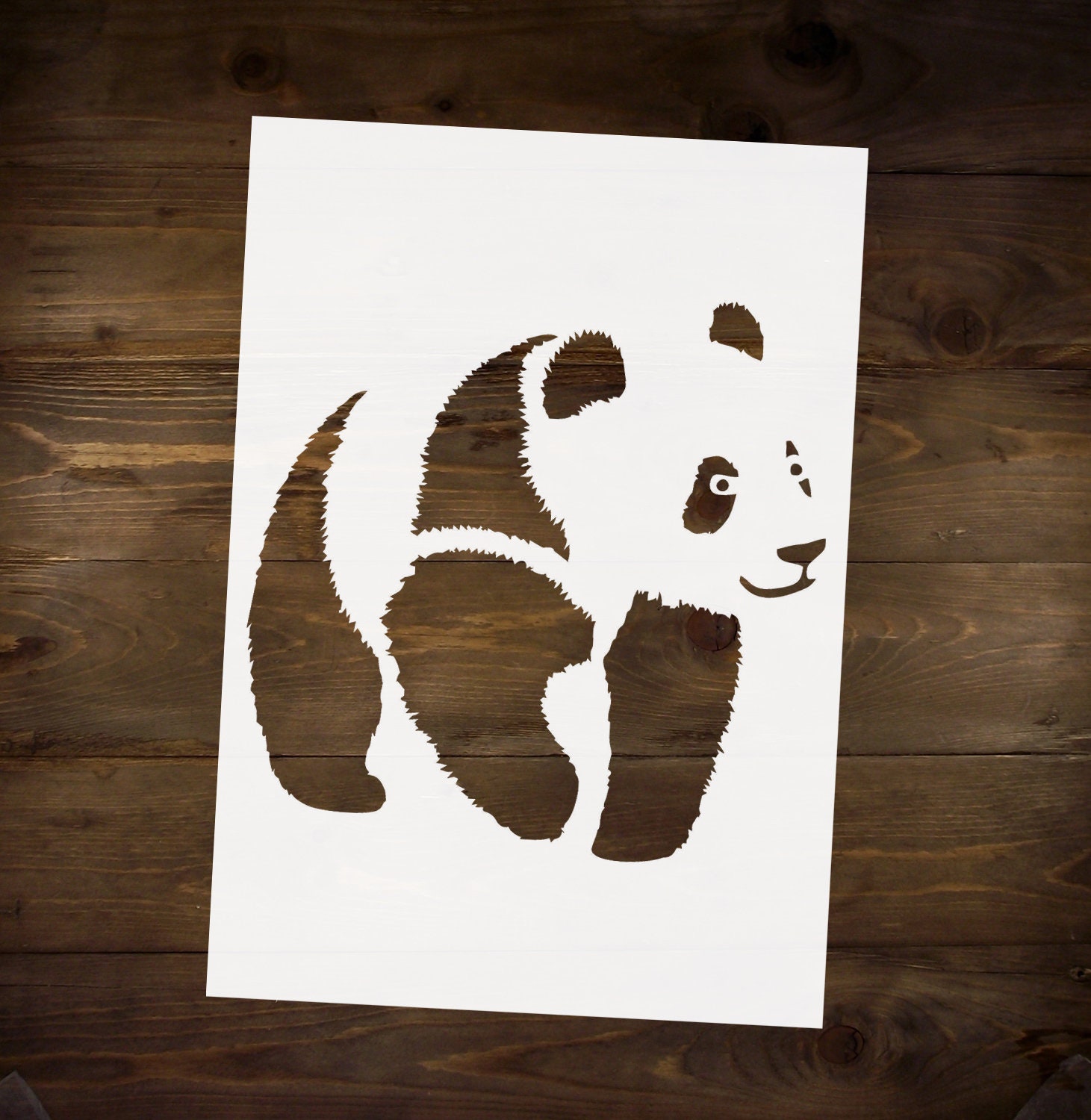 Panda Stencil Reusable DIY Craft Mylar Stencil for Paint Home - Etsy
