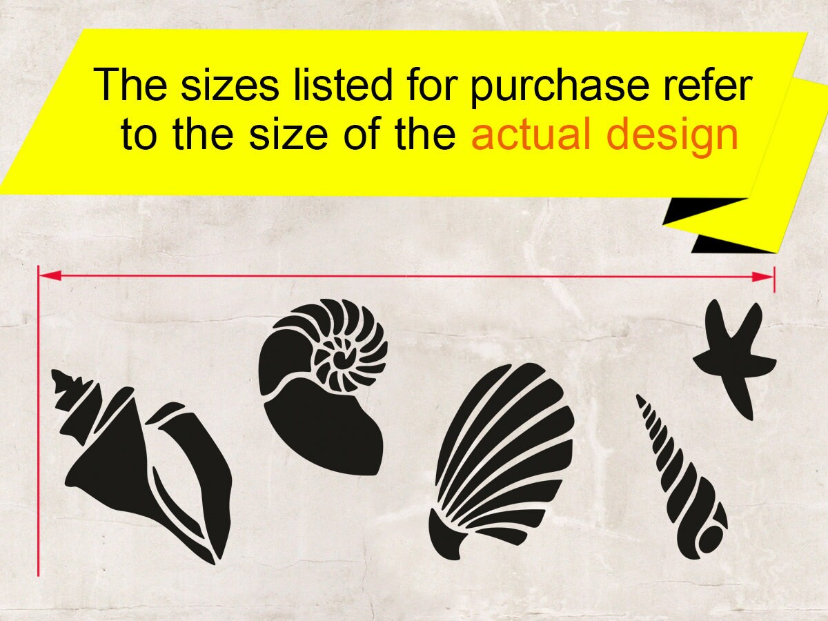 Sea Shells Stencil Reusable DIY Craft Mylar Stencil Beach - Etsy