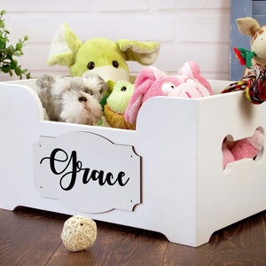 Dog Toy Box Personalized for Small and Medium Dog Toy Storage | Etsy