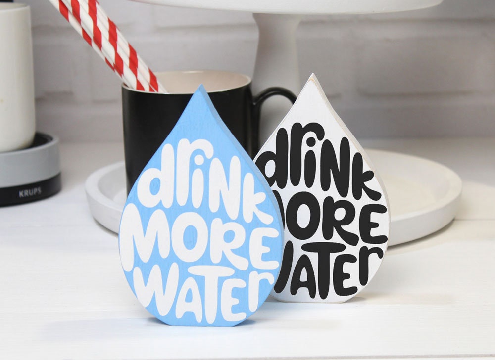 Coffee Bar Sign Drink More Water Kitchen Sign Weight Lose - Etsy