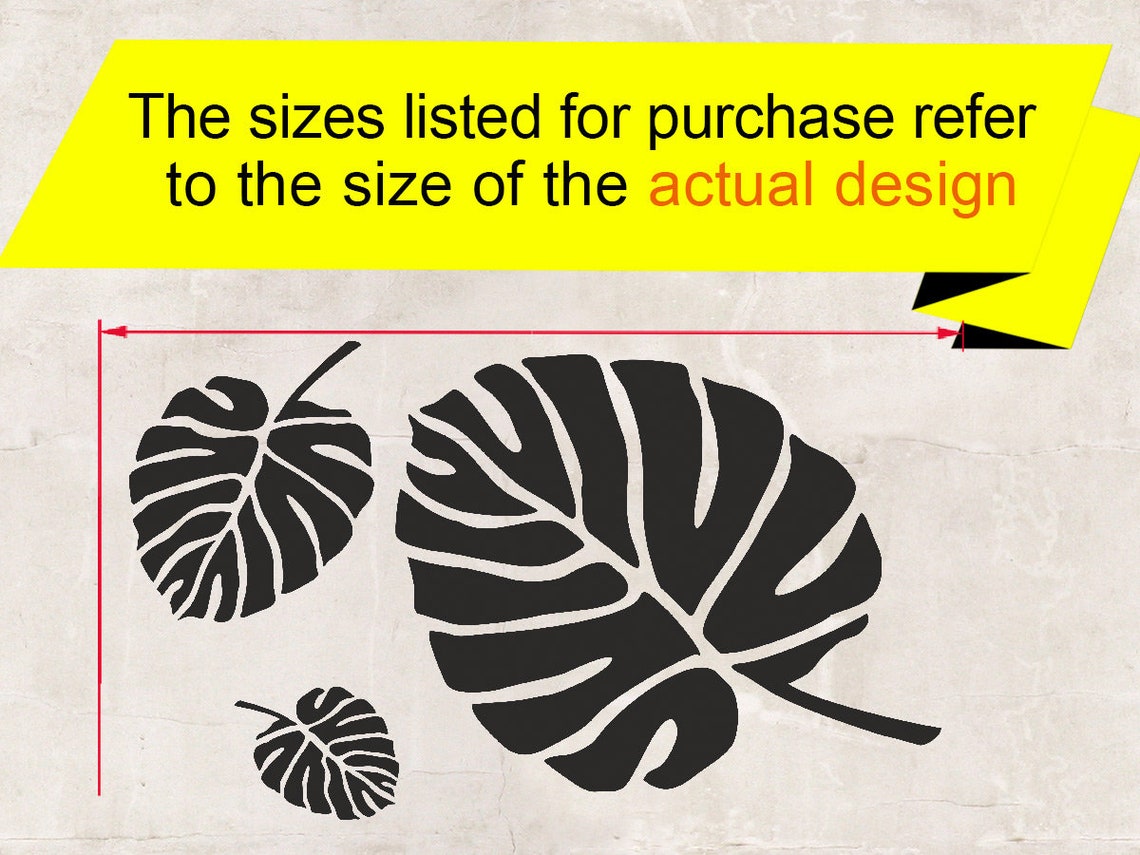 Monstera Leaves Stencil Reusable DIY Craft Mylar Stencil for - Etsy