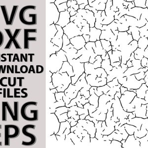 Crackle Pattern Stencil Digital Template SVG DXF EPS Png Files for ...