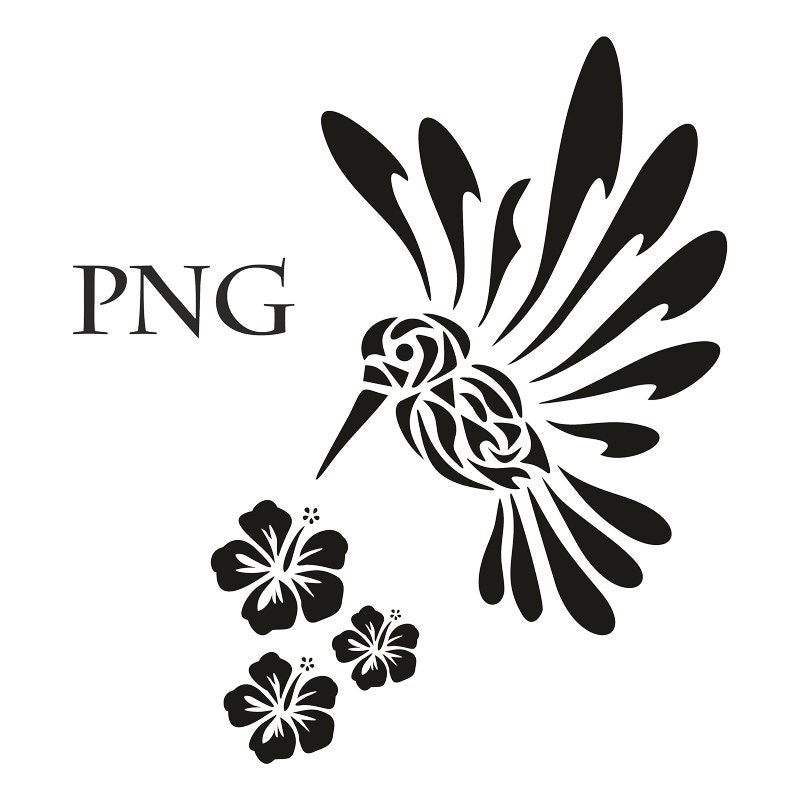 Colibri Stencil Digital Template SVG DXF EPS Png Files for | Etsy Ireland