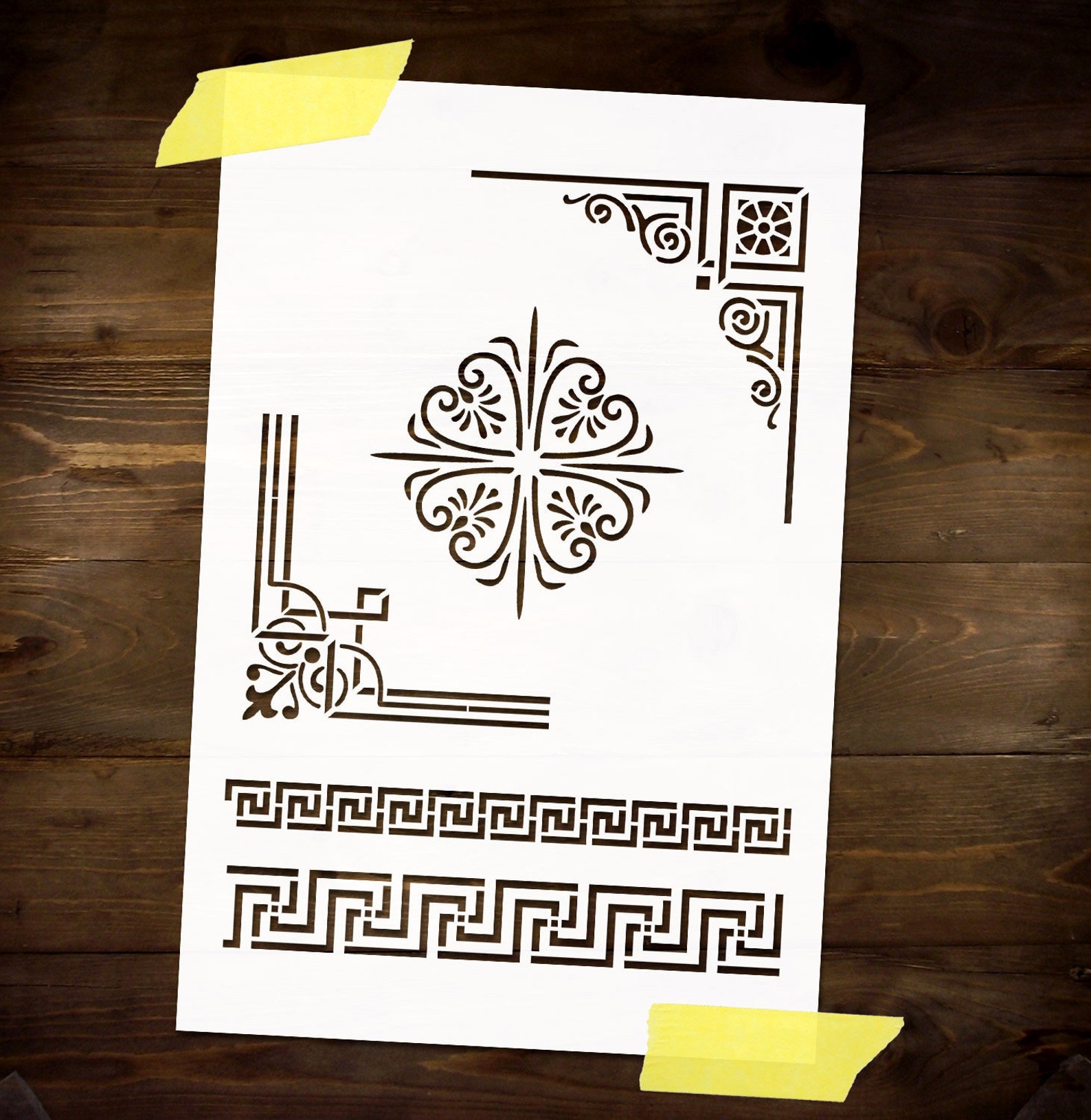 Greek Hellenic Border Stencil Reusable DIY Craft Mylar Big - Etsy