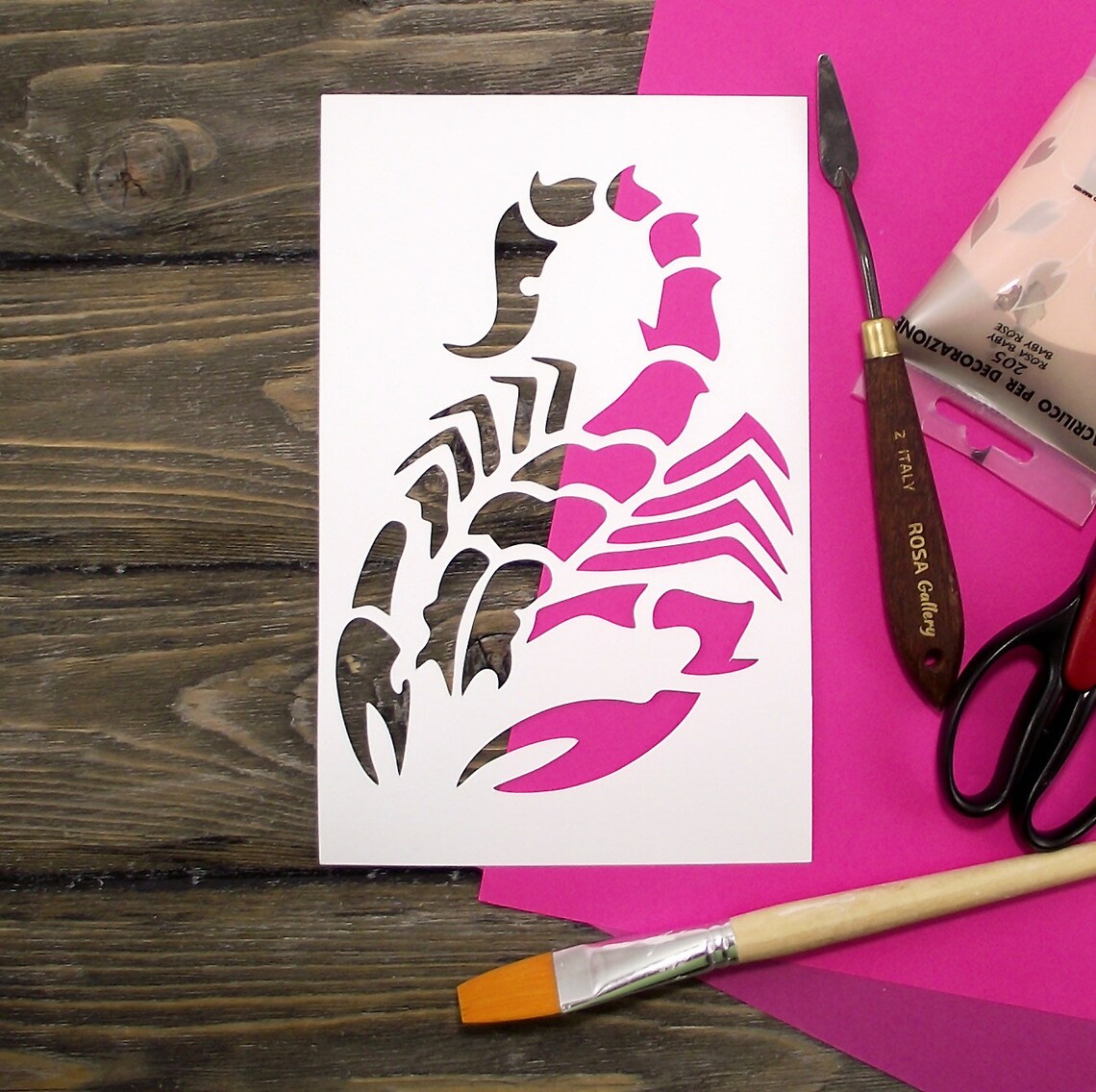 Scorpio Stencil Reusable DIY Craft Mylar Stencil Textile | Etsy