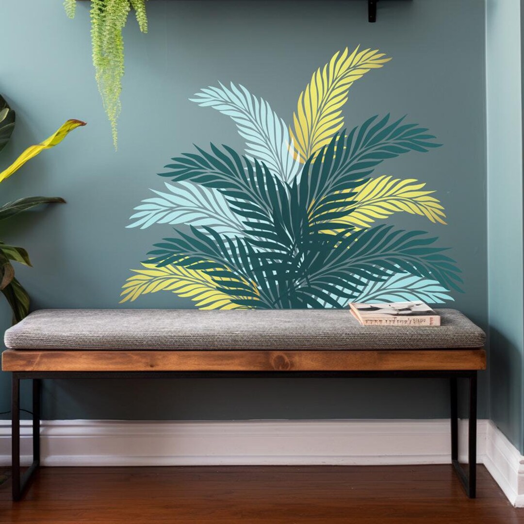 Palm Frond Stencil Mylar Painting Stencils for Walls Large Stencil for ...