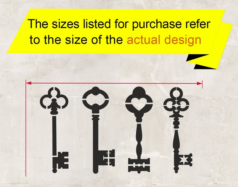 Vintage Keys Stencil Reusable DIY Mylar Stencil Home Wall - Etsy