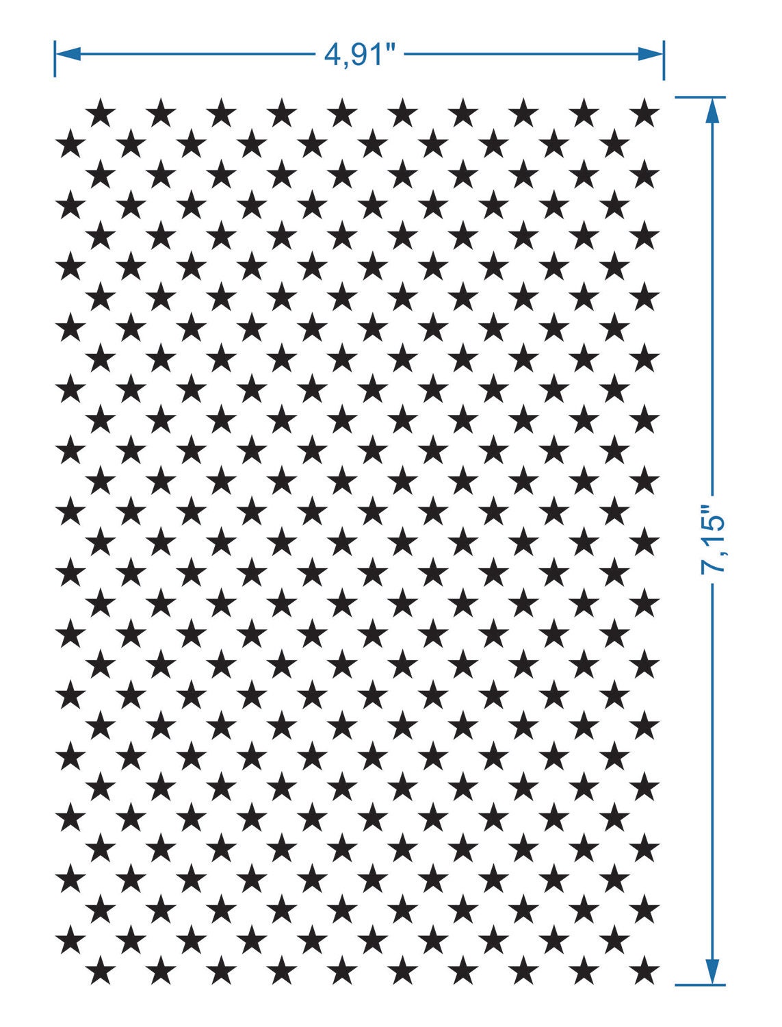 Tiny Stars Pattern Stencil Reusable DIY Craft Mylar Stencil | Etsy