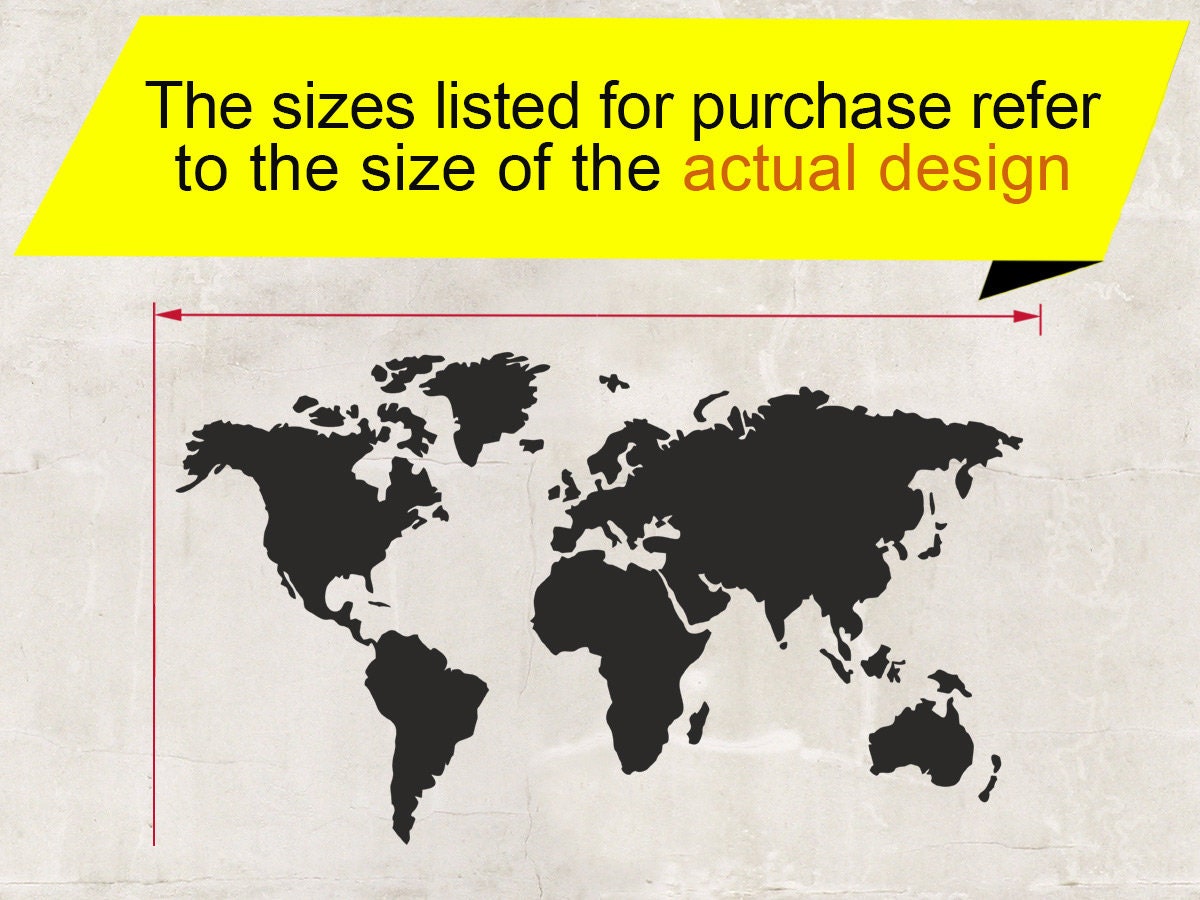 World Map Stencil Reusable DIY Mylar Sign Stencil Home Wall | Etsy