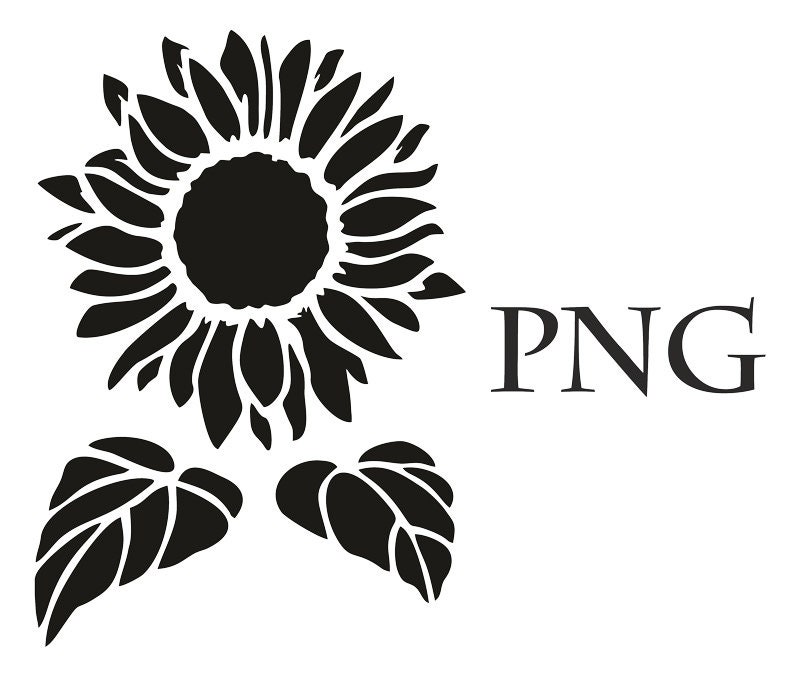 Sunflower Digital Stencil Template SVG DXF EPS Png Files for - Etsy