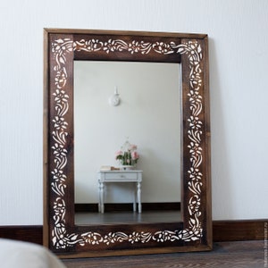 Floral Borders & Corners Stencil Reusable DIY Craft Mylar Stencil Floral Home Decor Large Wall ...