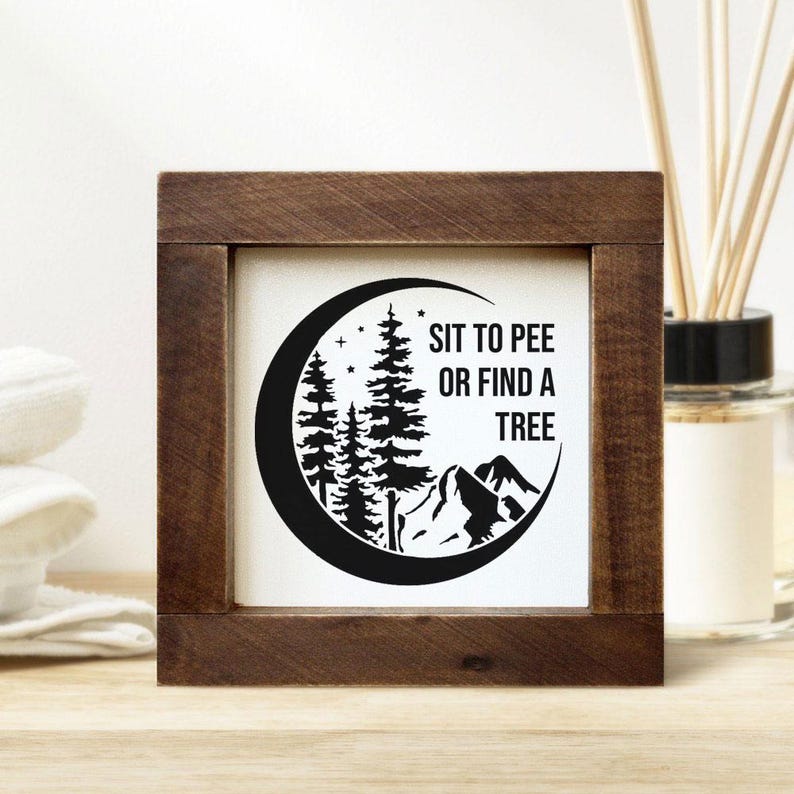 Sit to Pee Toilet Sign Guest Restroom Bathroom Rules Short Term Rental ...