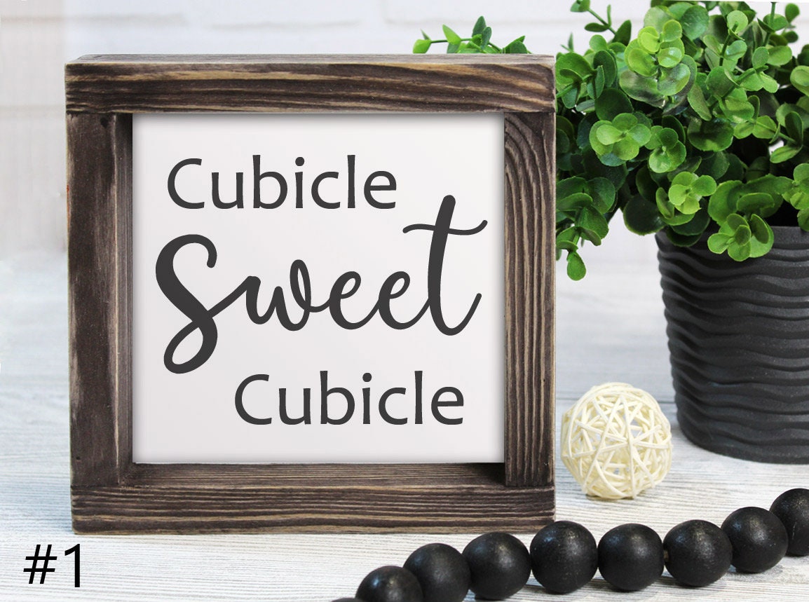 Cubicle Sweet Cubicle Sign Office Cube Decor | Etsy