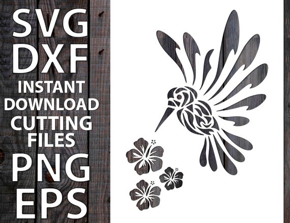 Colibri Stencil Digital Template SVG DXF EPS Png Files for - Etsy Denmark
