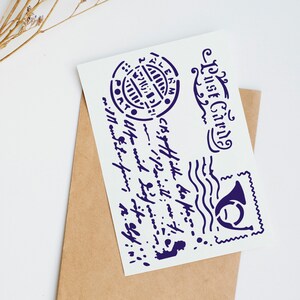 Vintage Post Card Stencil Reusable DIY Craft Mylar Stencil Scrapbooking ...