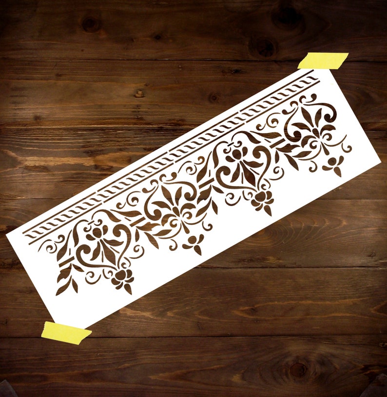 Delicate Border Stencil Reusable DIY Craft Mylar Stencil - Etsy