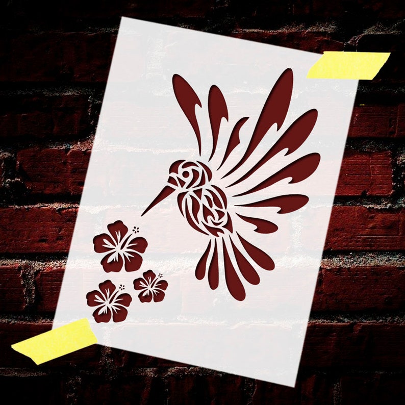 Colibri Stencil Reusable DIY Mylar Hummingbird Stencil Home - Etsy