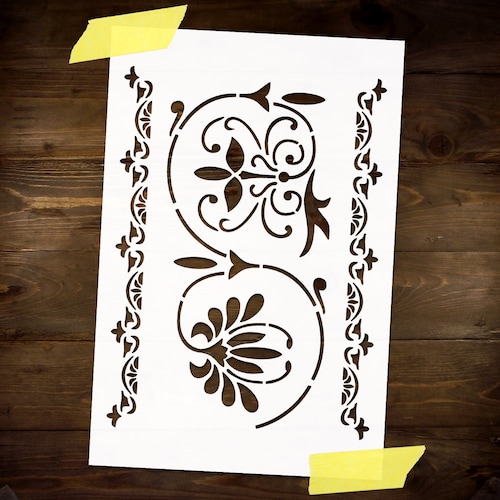 Delicate Border Stencil Reusable DIY Craft Mylar Stencil | Etsy