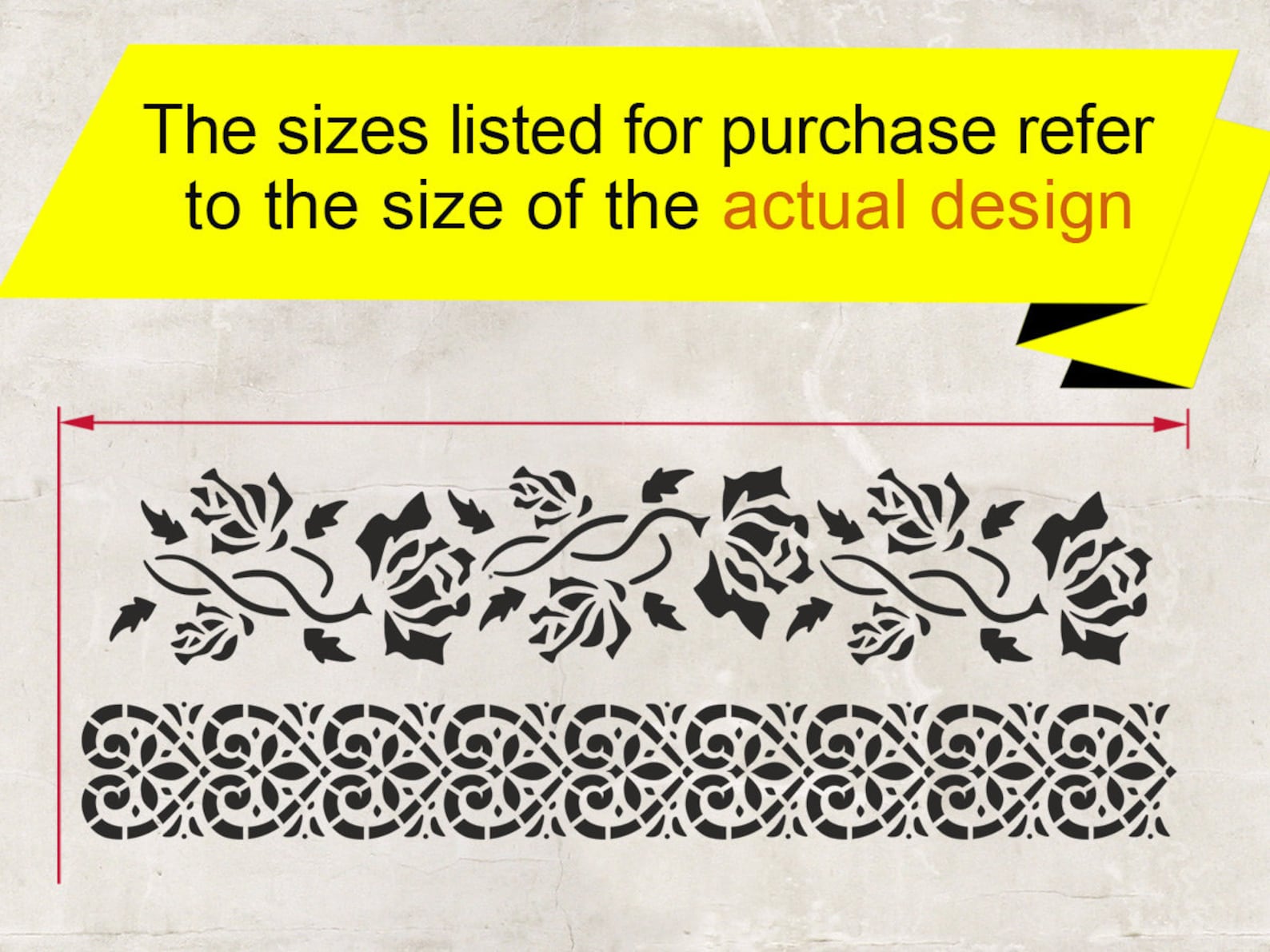 Rose Border Stencil Reusable DIY Craft Mylar Stencil Floral - Etsy