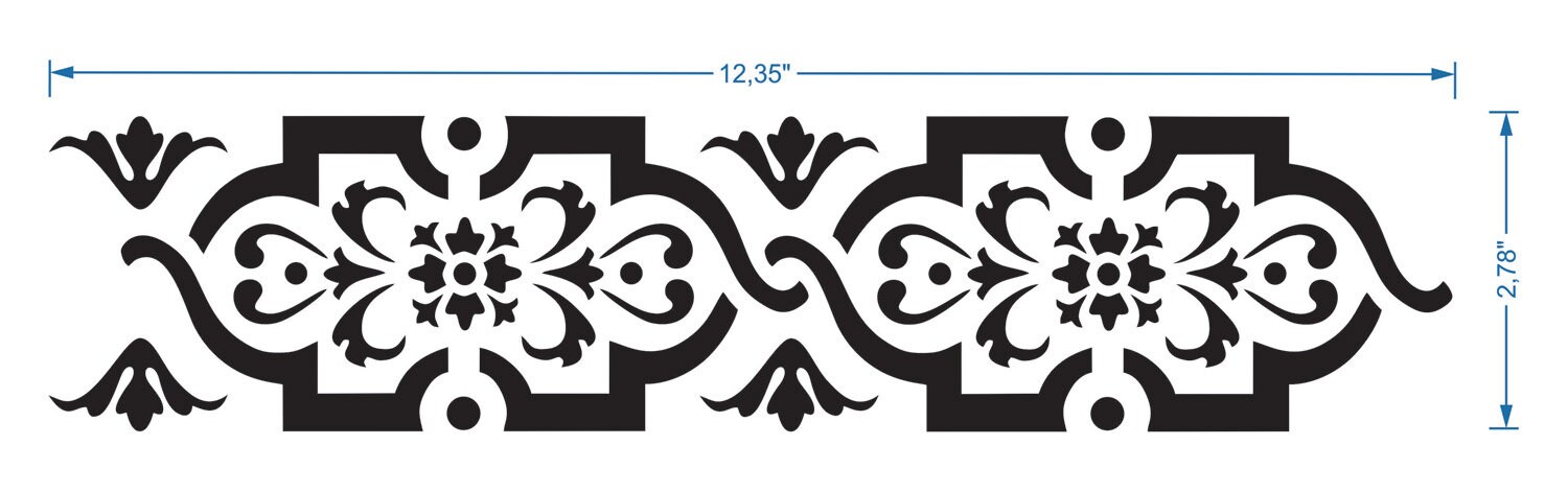 Wall Border Stencil Reusable DIY Craft Mylar Stencil Home Wall | Etsy