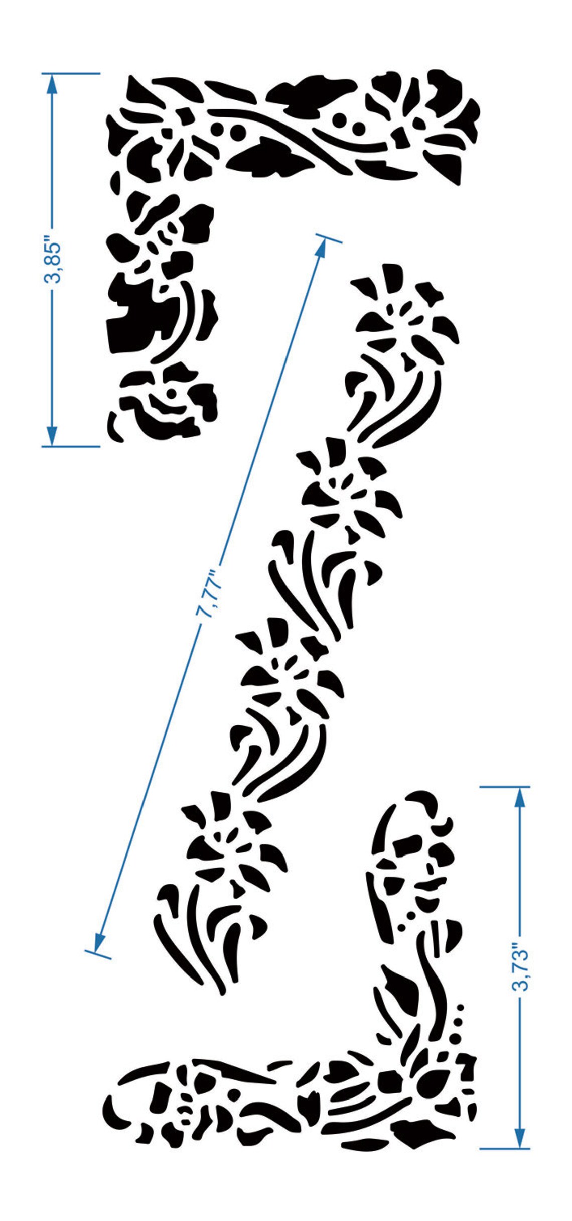 Floral Borders & Corners Stencil Reusable DIY Craft Mylar | Etsy