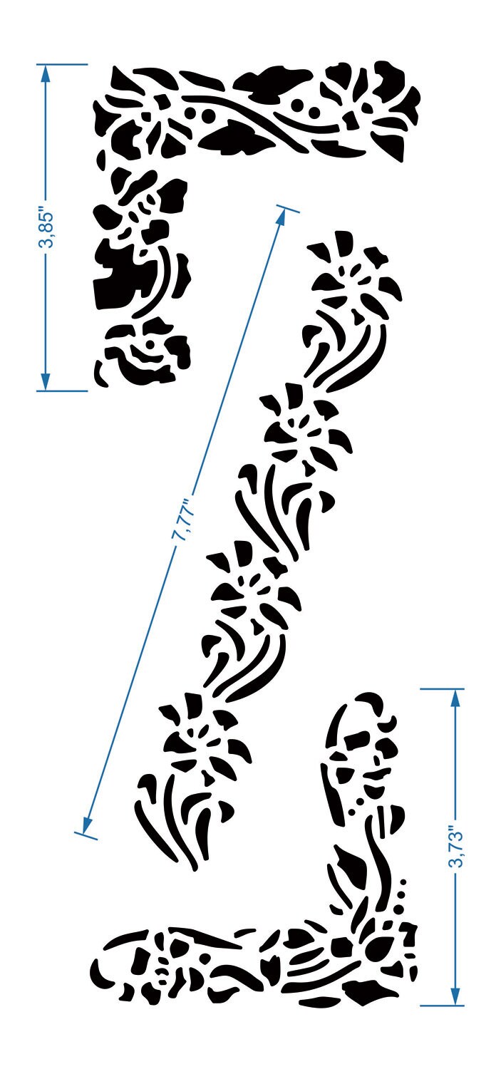 Floral Borders & Corners Stencil Reusable DIY Craft Mylar | Etsy