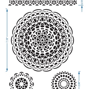 Round Pattern Filigree Border Circular Ornament Stencil - Etsy
