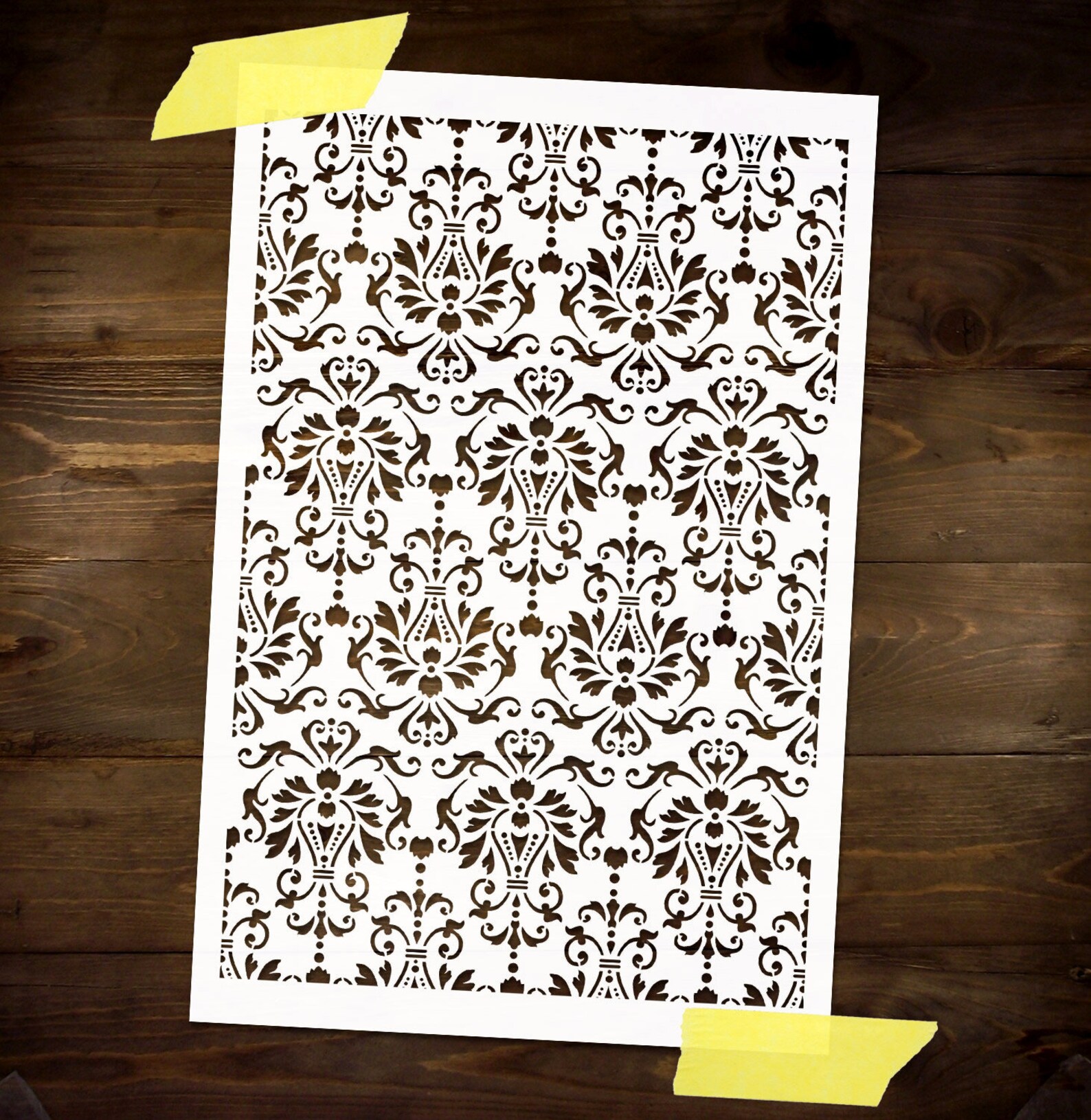 Baroque Pattern Stencil Reusable DIY Craft Big Mylar Stencil Oriental ...