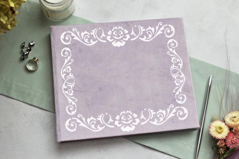 Swirl Floral Borders Stencil Reusable DIY Craft Mylar Stencil - Etsy