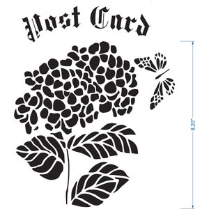Hydrangea Stencil Reusable DIY Craft Mylar Big Size Stencil Floral Home ...