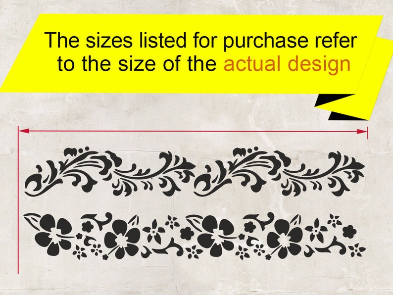 Rose Border Stencil Reusable DIY Craft Mylar Stencil Floral - Etsy