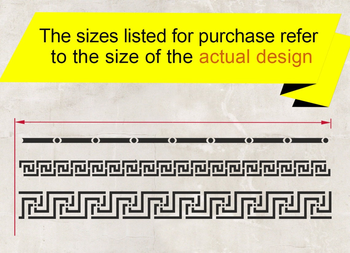 Greek Border Stencil Reusable DIY Mylar Stencil Hellenic - Etsy