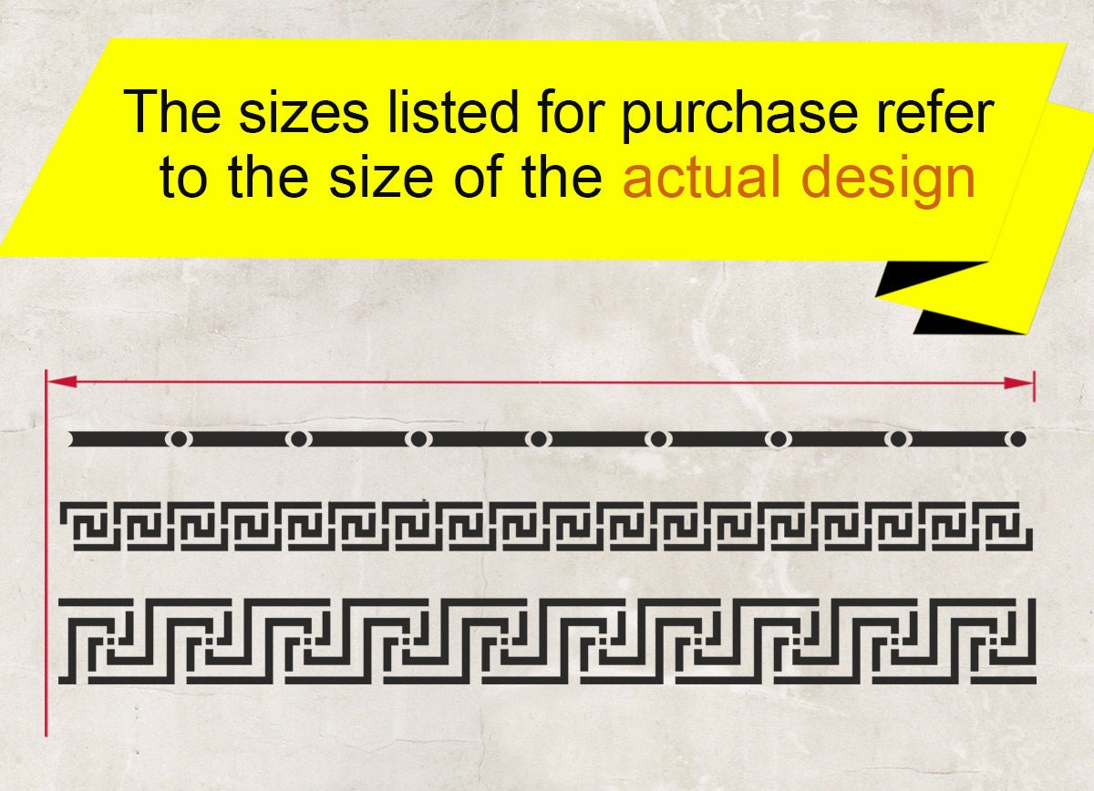 Greek Border Stencil Reusable DIY Mylar Stencil Hellenic Ornaments Home ...