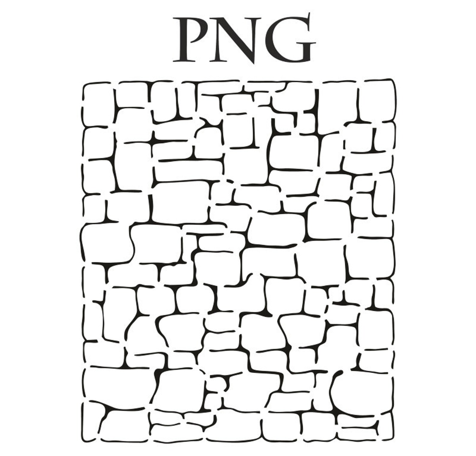 Stone Wall Pattern Stencil Digital Template SVG DXF EPS Png | Etsy