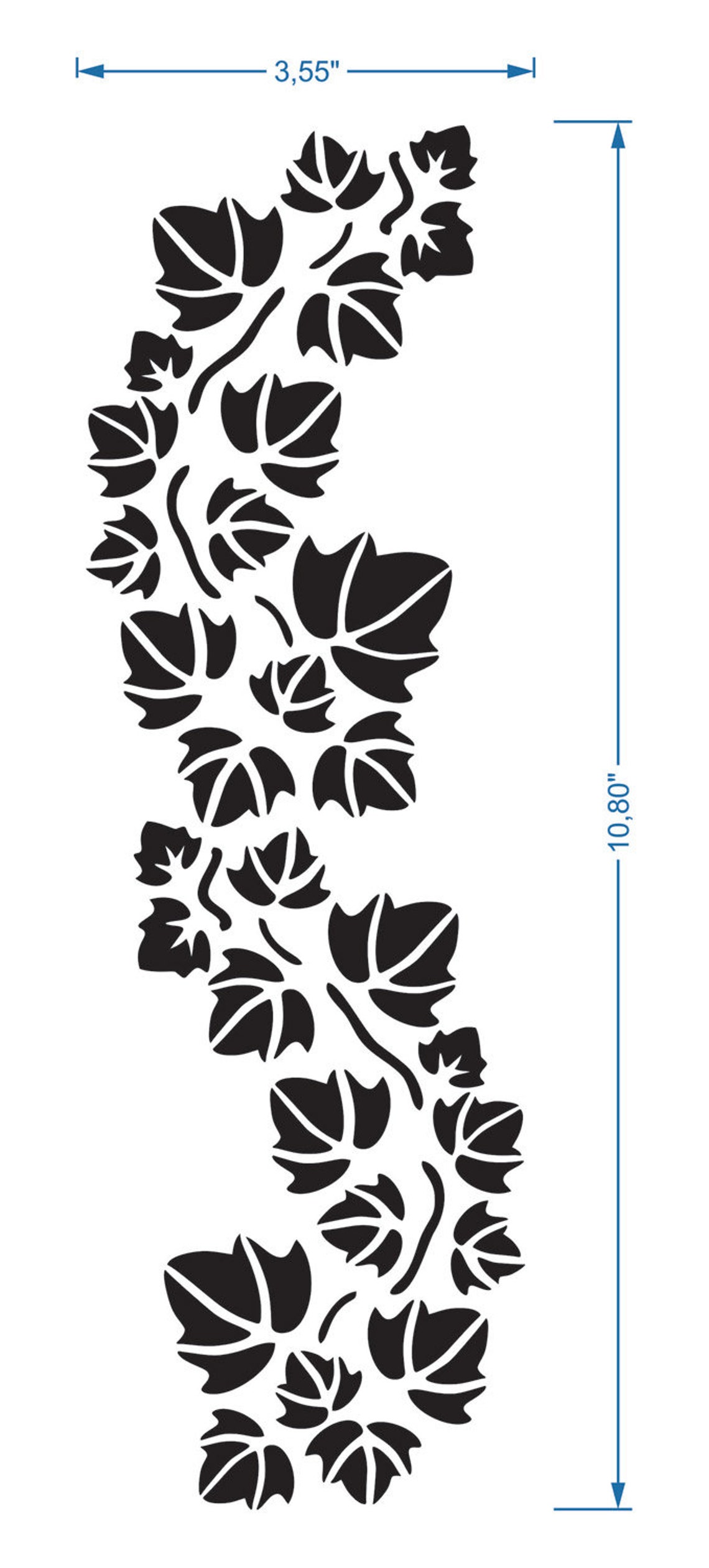 Ivy Border Stencil Reusable DIY Craft Mylar Stencil Floral | Etsy