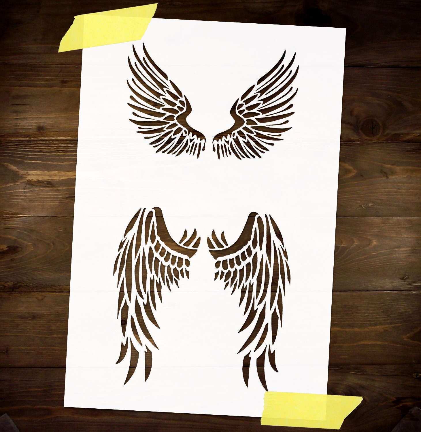Angel Wings Stencil Reusable DIY Craft Mylar Big Size Stencil - Etsy
