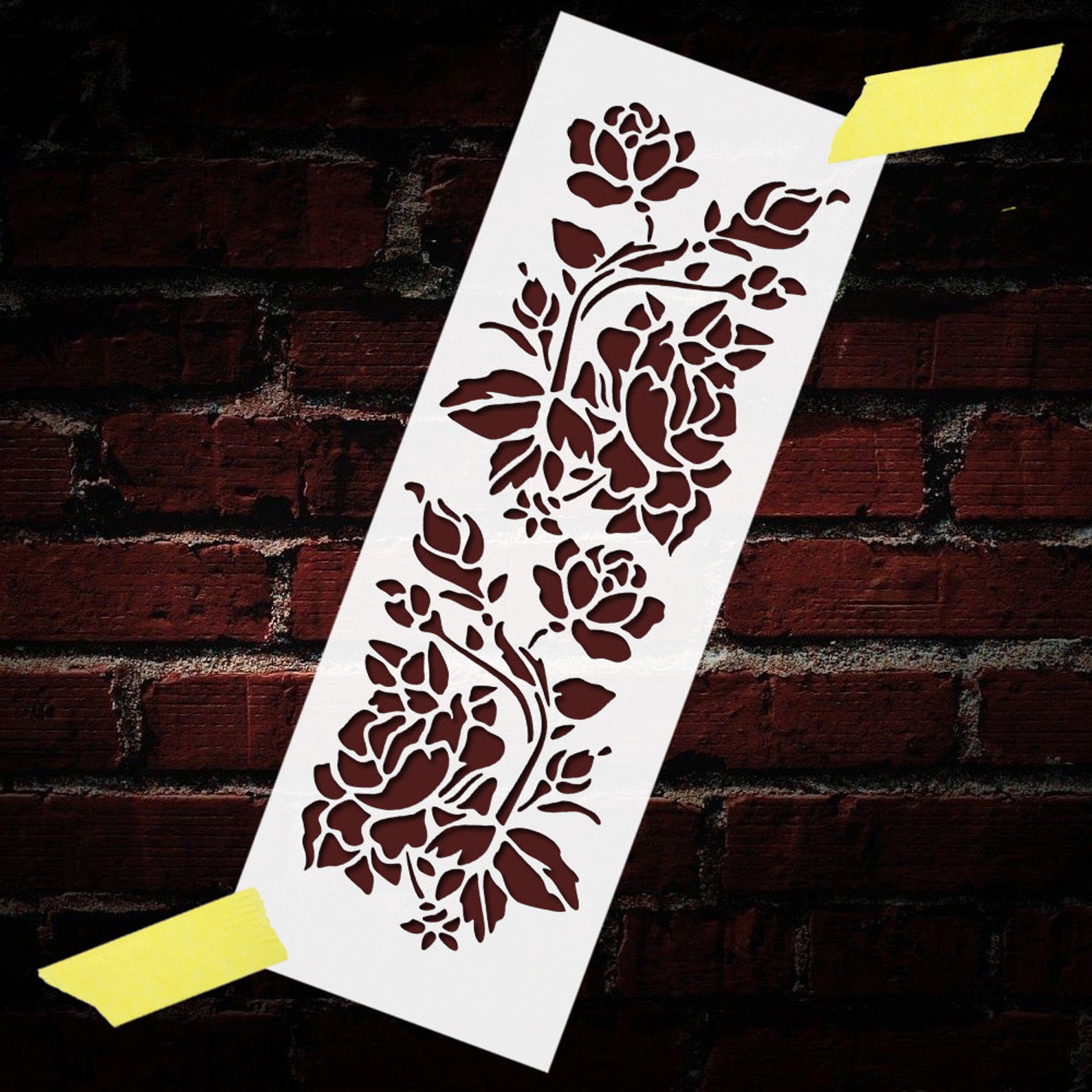 Rose Border Stencil Reusable DIY Mylar Stencil Home Decor Wall - Etsy
