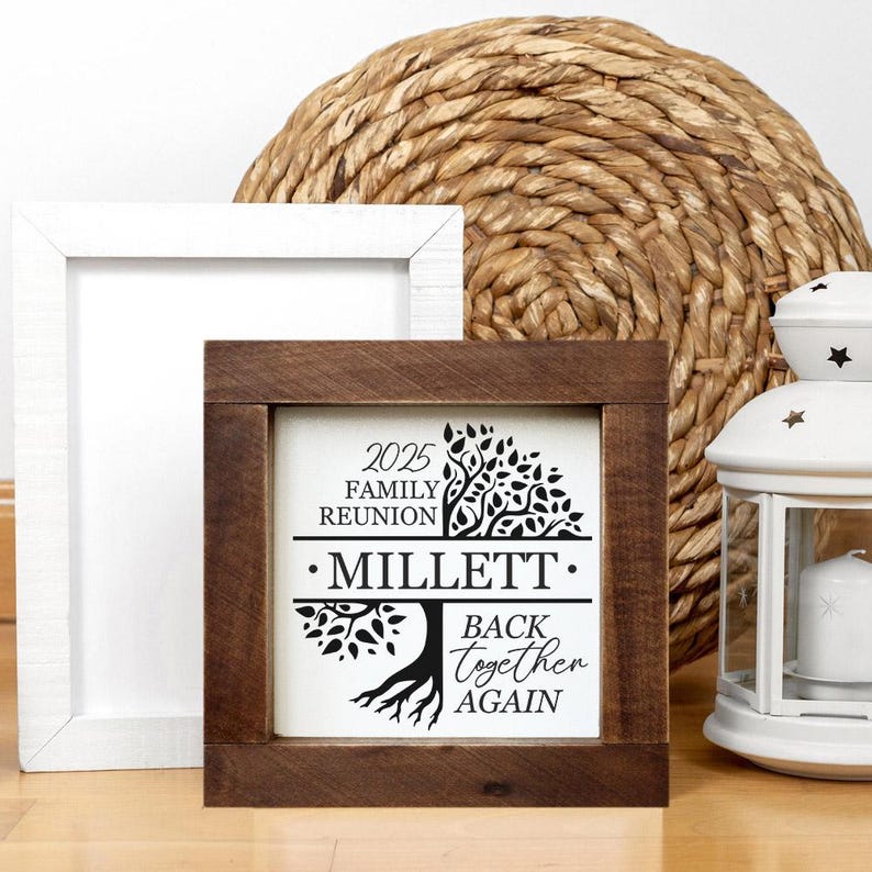 Family Reunion Custom Family Wood Sign Family Tree Apartment Shelf ...