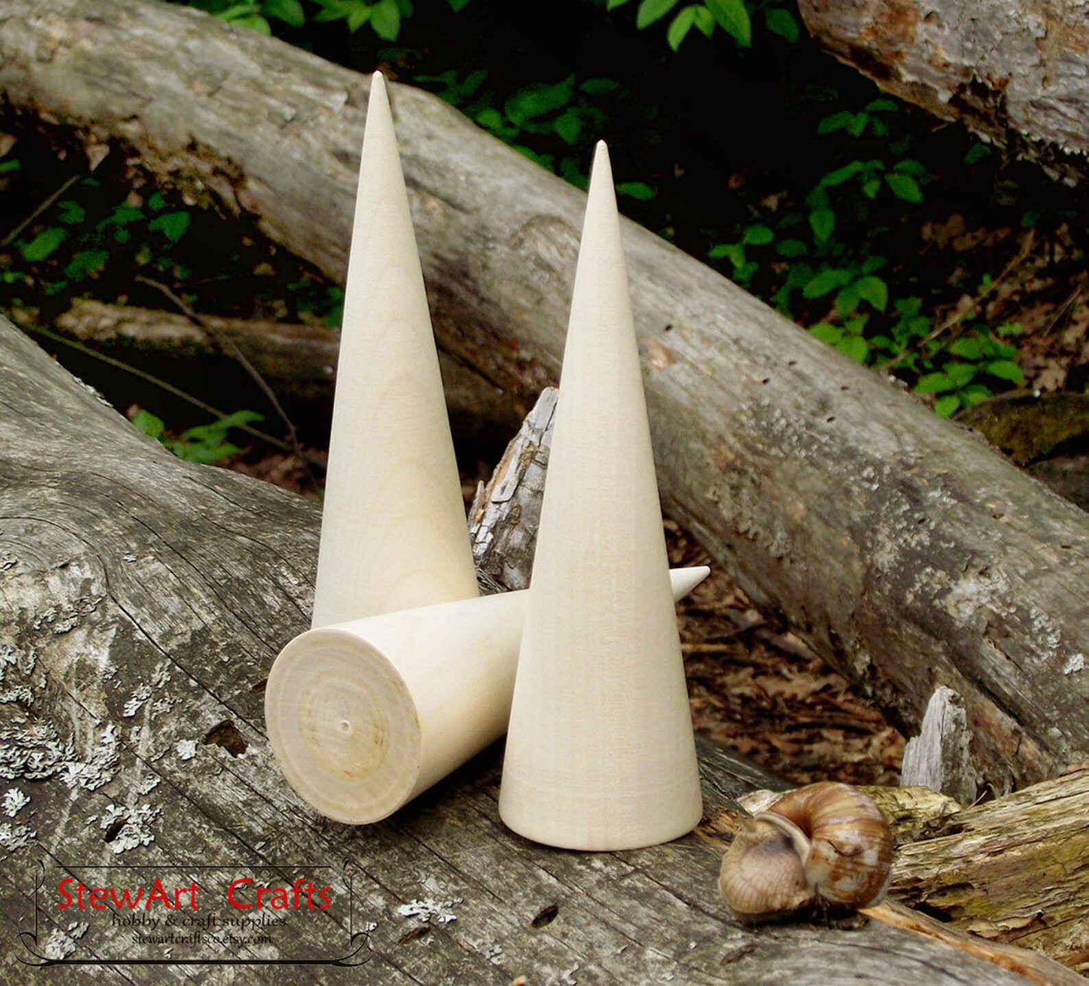 Big Wooden Cones 5 6 8 Wooden Ring Cones - Etsy